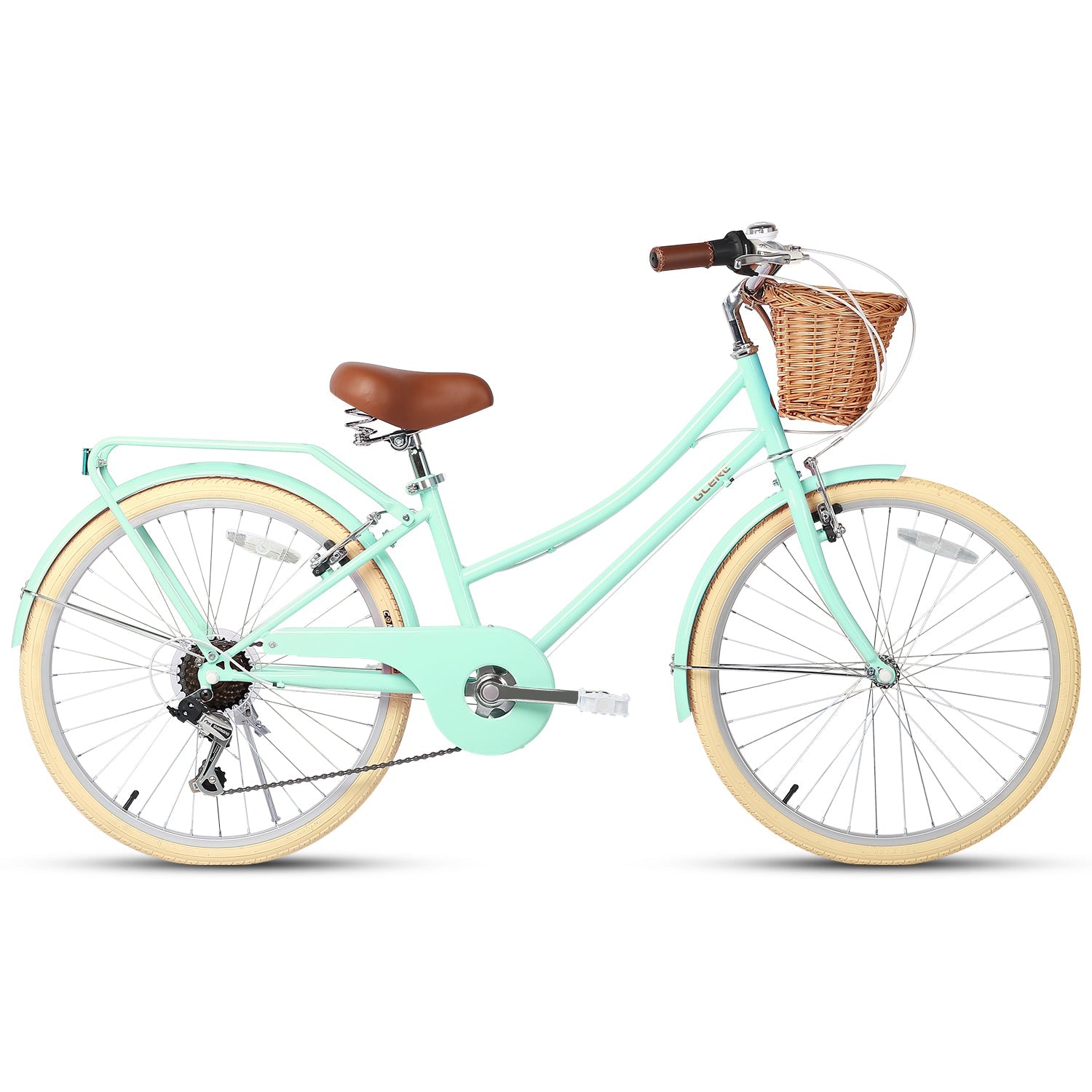 Glerc 24-Inch Girls Hybrid Bike with Rack - Ages 9-11 – GlercBikesUK